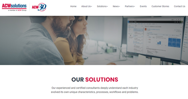 ACW solutions | ERP | MRP | Workflow | CRM | SharePoint | Cloud